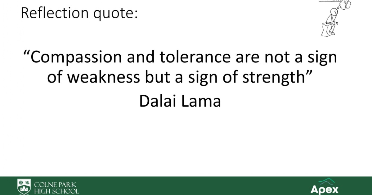 Colne Park High School - Reflection Time