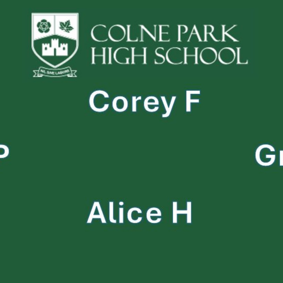 Colne Park High School - Week 7 Park Point Awards!