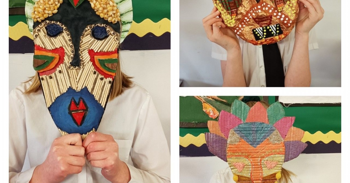 Colne Park High School - Year 7 African Masks!