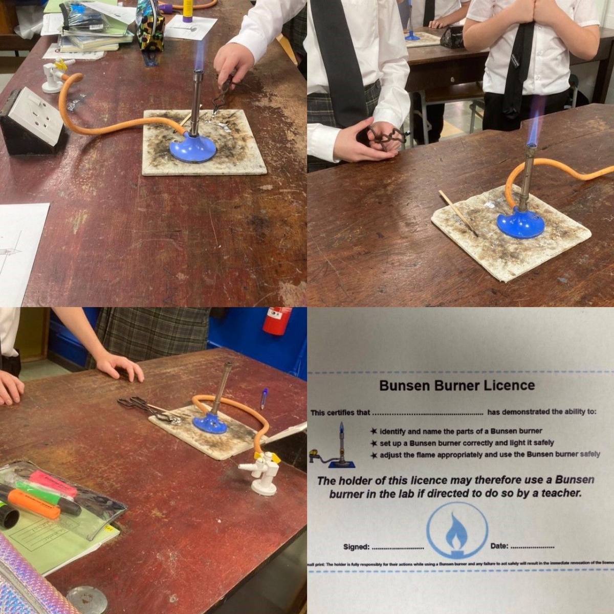 Colne Park High School - Year 7 Bunsen Burner Basics!