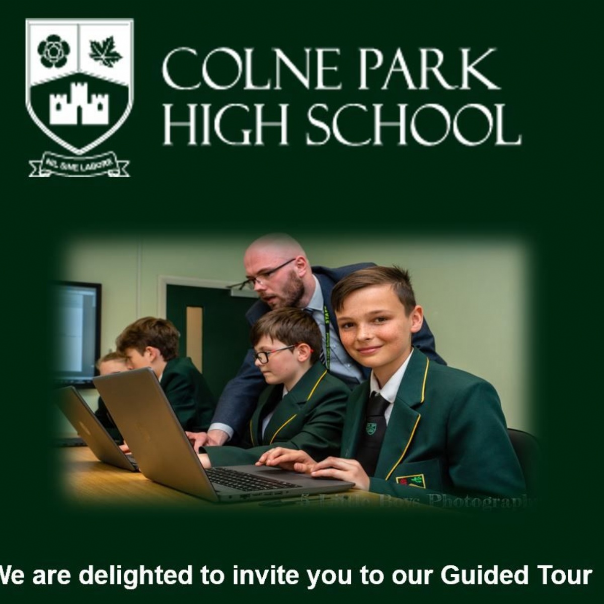 Colne Park High School - Bookable Tours October 2021 - booking now open!!