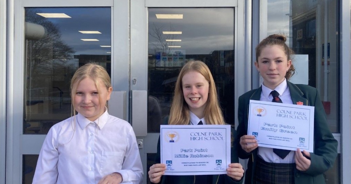 Colne Park High School - Week 11 Park Point Award!