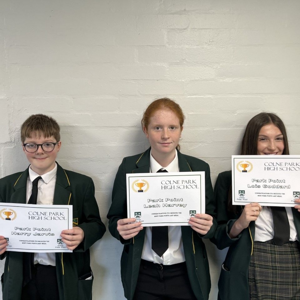 Colne Park High School - Week 15 Park Point Award!