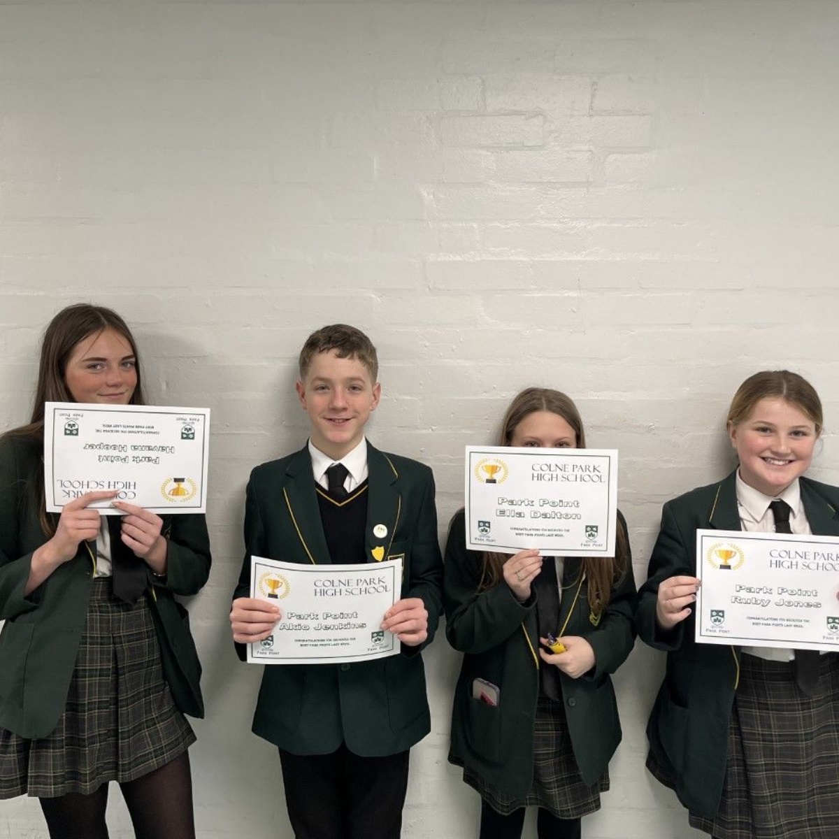 Colne Park High School - Week 18 Park Point Award!