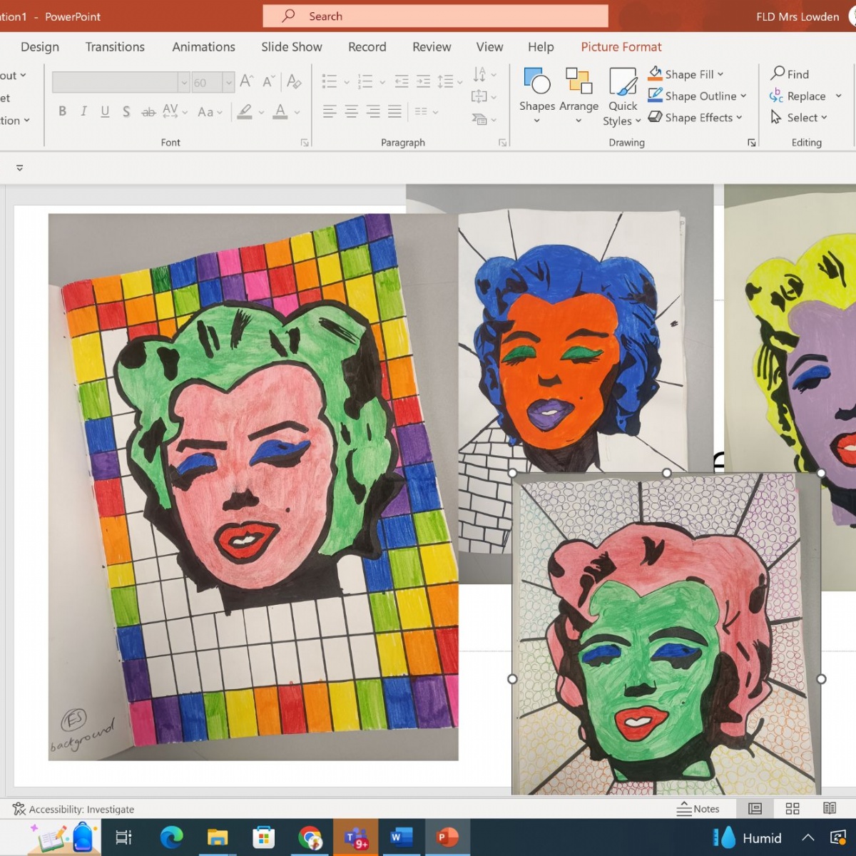 Colne Park High School - Year 8 Art lessons.